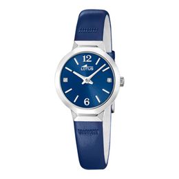 Lotus Damen Quarzuhr &raquo;Old Money&laquo; Armbanduhr, Damenuhr, Lederarmband, analog blau Einheitsgr&ouml;&szlig;e