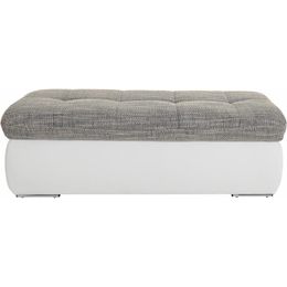 DOMO collection Polsterhocker &raquo;MORIC 136x64 cm, praktisch und komfortabel&laquo; inklusive Stauraum grau Kunstleder SOFTLUX / Struktur (90% Polyester/ 10% 
