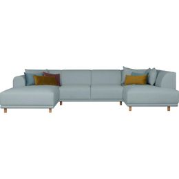 OTTO home Wohnlandschaft &raquo;Maroon U-Form&laquo; in skandinavischem Design, mit losen Kissen blau Struktur grob ( 100% POLYPROPYLEN;Struktur fein ( 100% 