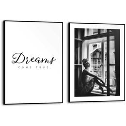 Reinders Poster &raquo;Ballerina&laquo; schwarz MDF B/H/T: 30cm x 40cm x 1,6cm