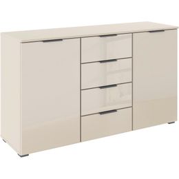 OTTO home Kombikommode &raquo;Sideboard Kombikommode Schubladenkommode AGORDO mit Glasfront&laquo; in zwei Griff-Farben, Breite 120 cm, vier gro&szlig;e Schubladen, mit
