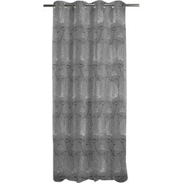 Apelt Vorhang &raquo;Nora 135X245&laquo; &Ouml;sen 1 Stk. tlg. HxB: 245x135, Nora, &Ouml;senschal mit Metall&ouml;sen grau Jacquard, Leinen, Polyester, Viskose 245cm, &Ouml;sen, 