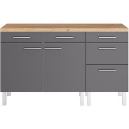Optifit Pantryk&uuml;che &raquo;Lilly&laquo; Breite 150 cm schwarz B/H/T: 150cm x 90cm x 60cm