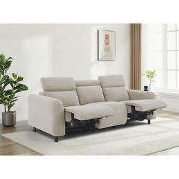 OTTO home 3-Sitzer &raquo;SKAANE Cord-Sofa, 229 cm, manuelle u. elektrische Relaxfunktion&laquo; Relax-Funktion in 2 Sitzen, Kopfteilverstellung, 