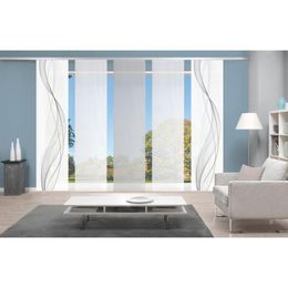 Vision S Schiebegardine &raquo;5ER SET HEIGHTS&laquo; Paneelwagen 5 Stk. tlg. HxB: 260x60, Schiebevorhang 5er Set Digitaldruck grau Polyester 260cm, Paneelwagen, 60cm