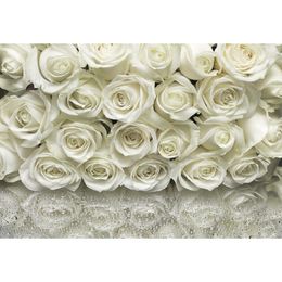 Komar Fototapete &raquo;A la Rose - Gr&ouml;&szlig;e 368 x 254 cm&laquo; bedruckt glatt Wohnzimmer, Schlafzimmer schwarz Papier B/L: 3,68m x 2,54m, Rollen: 1
