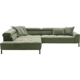 Home Affaire Ecksofa &raquo;Claya, 311 cm breit, L-Form, inkl. Kopfteilverstellung&laquo; ohne elektrischen Sitzvorzug gr&uuml;n 95% Polyester, 5% Nylon B/H/T: 311cm x