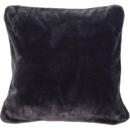 G&ouml;zze Dekokissen &raquo;Premium Cashmere-Feeling Kissen&laquo; 50x50cm,passend zur Premium Cashmere-Feeling Decke,Kissenh&uuml;lle&F&uuml;llung grau Polyester B/L: 50cm x 50cm, 1