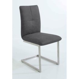 K+w Komfort & Wohnen K+W Komfort & Wohnen Freischwinger &raquo;6511&laquo; () Freischwinger mit Hochkantrohr und praktischem Metallgriff am R&uuml;cken grau B/H/T: 46cm x 90cm x 62cm, 