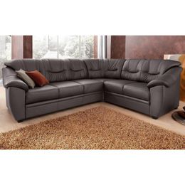 Sit & More sit&more Ecksofa &raquo;Savona L-Form, B. 262cm, klassisches Design, Federkern, Komfort Sitz&laquo; optional Schlaffunktion, Federkern braun PRIMABELLE -