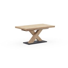 M&auml;usbacher Esstisch &raquo;Komfort Tisch&laquo; Esstisch, Auszugstisch, OTTOs Choice, mit X Gestell und Bodenplatte. Melaminbeschichtet braun B/H/T: 160cm x 76cm x 90cm