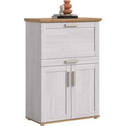 Home Affaire Sekret&auml;r &raquo;COSENZA, H&ouml;he 122 cm, 2 T&uuml;ren, 1 Klappe, 1 Schubkasten, 5 F&auml;cher&laquo; in Landhausoptik, mit weiteren Artikel der Serie kombinierbar