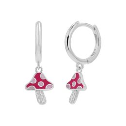 Amor Damen Paar Creolen &raquo;Pilz&laquo; 12mm, Silber 925 (Sterlingsilber)