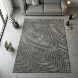 Sehrazat Teppich &raquo;Rio 1800, auch als L&auml;ufer&laquo; rechteckig 7 mm H&ouml;he Kurzflor, grafisches Hoch Tief Muster, Wohnzimmer grau Polyester B : 120cm 1 Stk., 7mm, L: 