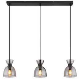 Globo LIGHTING H&auml;ngeleuchte &raquo;MASSEY&laquo; E14 1 Stk. H&auml;ngelampe Esszimmer-Leuchte Esstischleuchte Wohnzimmer schwarz H: 120cm, 1 Stk.