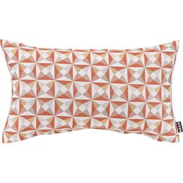 HOCK Dekokissen &raquo;Cinny&laquo; Geometrisch gemustert, Kissenh&uuml;lle mit F&uuml;llung, 1 St&uuml;ck rot Baumwolle, Polyester B/L: 30cm x 50cm, 1 Stk.