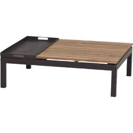 siena GARDEN Gartentisch &raquo;Alvida&laquo; 74x74x30 cm, Teakholz grau B/H/T: 30cm x 74cm