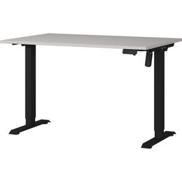 Germania Schreibtisch &raquo;Boras&laquo; Breite 120/140/160/180 cm, Metallgestell, elektrisch h&ouml;henverstellbar beige B/H/T: 120cm x 120cm x 80cm, Gestellfarbe 