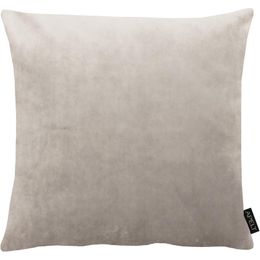 Apelt Dekokissen &raquo;Castello, Uni Samt&laquo; Kissenh&uuml;lle ohne F&uuml;llung, 1 St&uuml;ck grau Bezug: 100% Polyester B/L: 46cm x 46cm, 1 Stk.