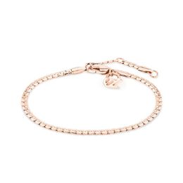 Echtzeit Damen Armband &raquo;Schmuck Geschenk Edelstahl Armkette The Sleek One&laquo; rosa 21cm, Edelstahl