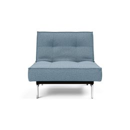 INNOVATION LIVING Sessel &raquo;Splitback&laquo; mit chromgl&auml;nzenden Beinen, in skandinavischen Design blau 100% Polyester;Strukturstoff grob &raquo;MIXED DANCE&laquo; (100% 