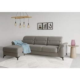 Sit & More sit&more Ecksofa &raquo;Sinatra L-Form&laquo; mit Recamiere, optional mit Kopfteilverstellung und Armteilfunktion braun 100% Polyester B/H/T: 258cm x 85cm x 170cm