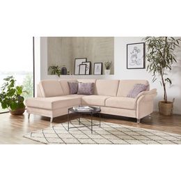 Sit & More sit&more Ecksofa &raquo;Clio L-Form&laquo; wahlweise mit Schlaffunktion und Bettkasten, inklusive Federkern beige B/H/T: 254cm x 89cm x 190cm, Luxus-Microfaser 