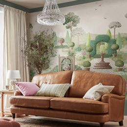 Laura Ashley Vliestapete &raquo;Naunton Folly&laquo; gebl&uuml;mt glatt 10mx52cm (ca. 5m2) gr&uuml;n Vlies B/L: 0,52m x 10m, Rollen: 1