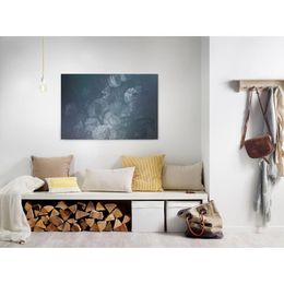 A.S. Cr&eacute;ation Leinwandbild &raquo;dutch pastel&laquo; Blumen Kunst 1 Stk. tlg. Keilrahmen Bild Floral Rosen Leinwand-Bild Wohnzimmer modern Wandbild blau Massivholz, Stahl B/H/
