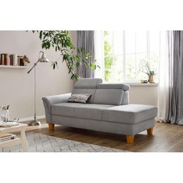 OTTO home Recamiere &raquo;Conville&laquo; incl. Kopfteilverstellung, Federkern, wahlweise mit Bettkasten grau 100% Polyester B/H/T: 194cm x 84cm x 93cm, Luxus-