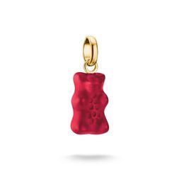 Thomas Sabo Damen Thomas Sabo Charm-Einh&auml;nger &raquo;Thomas Sabo x HARIBO: Charm - Connect&laquo; mit Kristallglas gold Einheitsgr&ouml;&szlig;e