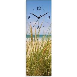 Artland Wanduhr &raquo;D&uuml;nengras&laquo; wahlweise mit Quarz- oder Funkuhrwerk, lautlos ohne Tickger&auml;usche beige B/H/T: 20cm x 60cm x 1,8cm, Quarzuhr