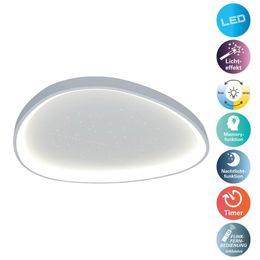 N&auml;ve n&auml;ve LED Deckenleuchte &raquo;Argesa&laquo; LED-Modul 1 Stk. warmwei&szlig; - kaltwei&szlig; CCT, Meteor-Licht, Memory, Nachtlicht, Timer, Fernbedienung, wei&szlig; 1, &Oslash; 42cm H: 