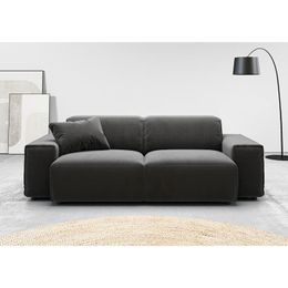 Home Affaire 2,5-Sitzer &raquo;Glimminge auch in Breitcord, Feincord + Easy care-Bezug&laquo; besondere Kedern&auml;hte, Zierkissen grau 95% Polyester, 5% Nylon B/H/T: