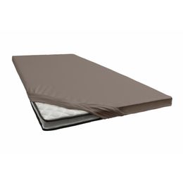 Janine Spannbettlaken &raquo;TOPPER 5001&laquo; mit Rundumgummizug grau Jersey-Elasthan, Obermaterial: 95% Baumwolle, 5% Elasthan 1 Stk., Jersey-Elasthan, 140x200 