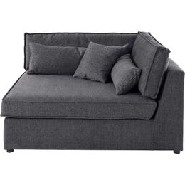 OTTO home Sofa-Eckelement &raquo;Enid&laquo; Teil eines Modulsofas, fester Sitzkomfort, auch in Breitcord schwarz Baumwollmix (60% Baumwolle/40% Leinen);Struktur 