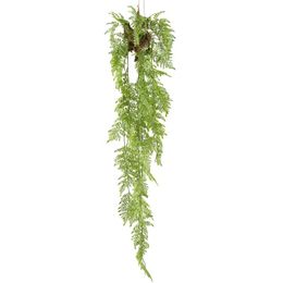 Creativ green Kunstpflanze &raquo;Farn H&auml;nger&laquo; mit feinem Blattwerk gr&uuml;n Kunststoff B/H/L: 145cm, 1 Stk.