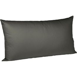 Fleuresse Kissenbezug &raquo;Colours Mako Satin, 100% Baumwolle, mit Rei&szlig;verschluss&laquo; Mako Satin, gl&auml;nzend, glatt, Premium Qualit&auml;t grau Mako-Satin, Mako-