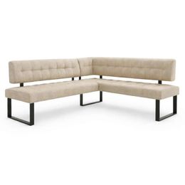 Home Affaire Eckbank &raquo;Mia K&uuml;chenbank, Polsterbank, Esszimmerbank, 207x167 cm&laquo; Moderne Bank und Farben, Sitzplatzanzahl: 5, Frei in Raum stellbar beige