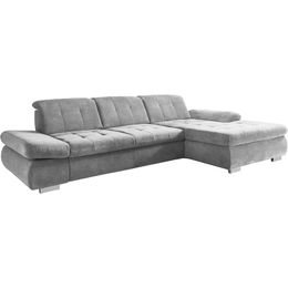 Die PlanBar Ecksofa &raquo;MP-IN17004 L-Form, Breite 331 cm, Kaltschaum-Polsterung&laquo; inkl. Sitztiefenverstellung, wahlweise weitere Funktionen silber 100% 