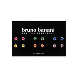 Bruno Banani Damen Ohrstecker-Set &raquo;Mulitpack Schmuck Geschenk Silber 925 Ohrschmuckset Regenbogen&laquo; mit Zirkonia (synth.) gold 4mm, Silber 925 (