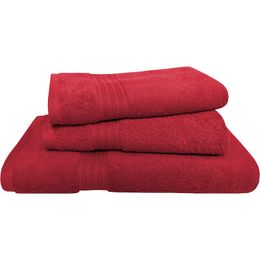 Dyckhoff Handtuch Set &raquo;Siena&laquo; Set 3 Stk. Frottier mit Bord&uuml;re; 2 Handt&uuml;cher (50x100cm), 1 Duschtuch (70x140cm) rot Frottier, Obermaterial: 100% Baumwolle 3 Stk