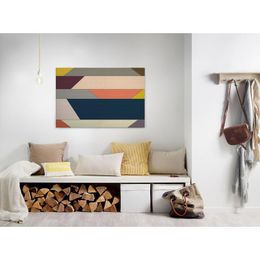 A.S. Cr&eacute;ation Leinwandbild &raquo;geometry&laquo; Abstrakt Kunst 1 Stk. tlg. Keilrahmen Farben Bunt Grafisch Abstrakt Leinwand-Bild Wohnzimmer Wand bunt Holz, Stahl B/H/T: 90cm