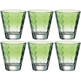 Leonardo Gl&auml;ser-Set &raquo;OPTIC&laquo; 215 ml, 6-teilig gr&uuml;n Glas &Oslash; 9cm x 9cm, 215ml, 6 Stk.