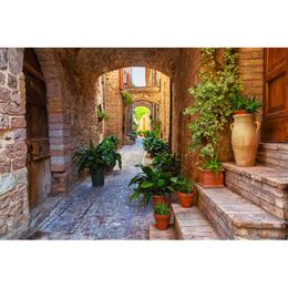 papermoon Fototapete &raquo;Ancient City Spello Umbria&laquo; glatt bunt Vlies B/L: 3,5m x 2,6m, Bahnen: 7 Stk.