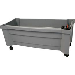 KHW Pflanzk&uuml;bel &raquo;Calypso&laquo; auf Rollen mit Bew&auml;sserungssystem, BxTxH: 79x35x33 cm grau Kunststoff, Polypropylen B/H/T: 79cm x 33cm x 35cm