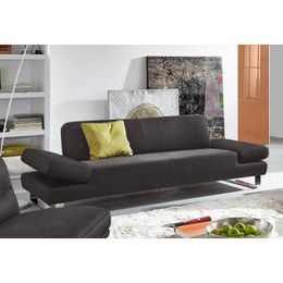 W.Schillig 2-Sitzer &raquo;taboo Designsofa mit hohem Sitzkomfort, Breite 202cm, Sitztiefe 69cm&laquo; mit &Uuml;bertiefe, inklusive Armlehnenverstellung braun 