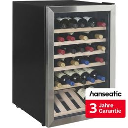 Hanseatic Weink&uuml;hlschrank &raquo;HWC45FCBH&laquo; f&uuml;r 45 Stk. Standardflaschen &aacute; 075l inkl. 3 Jahre Herstellergarantie silber Einheitsgr&ouml;&szlig;e