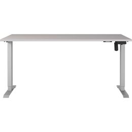 Germania Schreibtisch &raquo;Boras&laquo; Breite 120/140/160/180 cm, Metallgestell, elektrisch h&ouml;henverstellbar B/H/T: 180cm x 120cm x 80cm, Gestellfarbe Silber