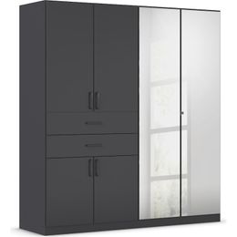 Rauch Dreht&uuml;renschrank &raquo;Maika&laquo; mit Spiegel, 2 Schubladen, in verschiedenen Breiten, H&ouml;hen und Farben grau Holzwerkstoff B/H/T: 181cm x 197cm x 54cm